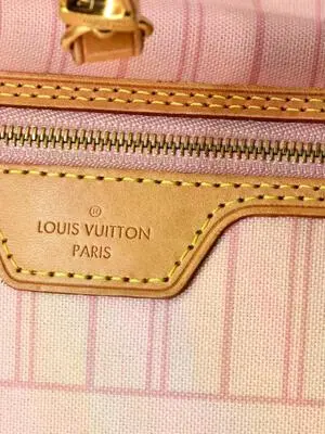 LOUIS VUITTON Neverfull Nm Damier Mm Tote Bag - White