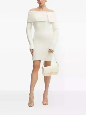 MORGAN Off-shoulder Button-detail Mini Dress