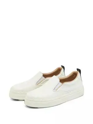 Chloé Lauren Leather Slip-on Sneakers