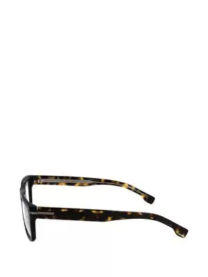 BOSS Tortoiseshell Effect Rectangle Frame Eyeglasses - Brown