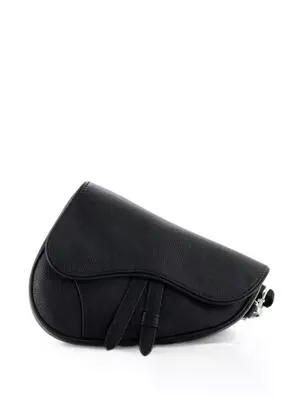 Dior Saddle Leather Mini Crossbody Bag - Black