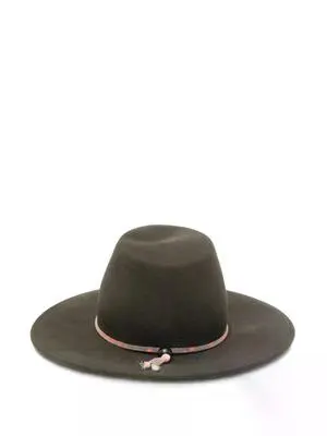 MAISON MICHEL Logo Plaque Trim Hat
