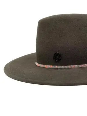 MAISON MICHEL Logo Plaque Trim Hat