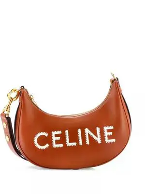 Celine Ava Strap Bag Leather Medium Hobo Bag - Brown