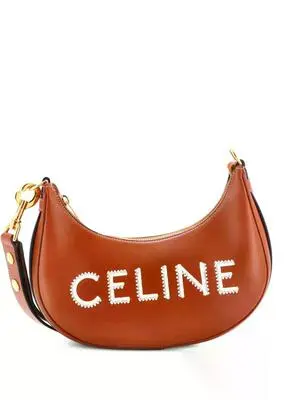 Celine Ava Strap Bag Leather Medium Hobo Bag - Brown