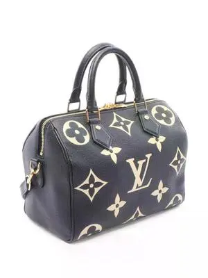 LOUIS VUITTON 2010s Speedy Bandoulière 25 Bicolor Monogram Handbag