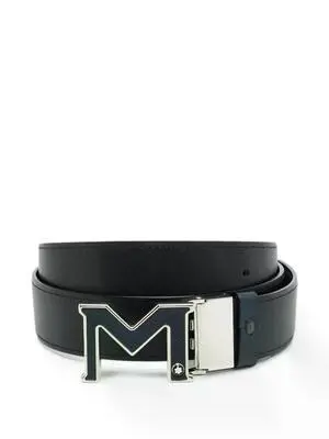 Montblanc M Reversible Leather Belt - Blue