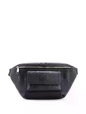 Gucci Front Pocket Jumbo Gg Embossed Leather Belt Bag