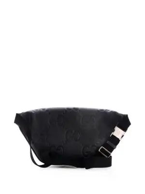 Gucci Front Pocket Jumbo Gg Embossed Leather Belt Bag