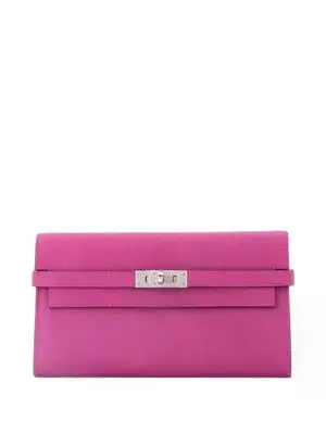 Hermès Kelly Wallet Epsom Long Small Wallets - Pink