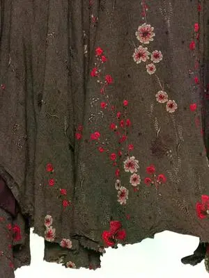 MARC LE BIHAN Floral Embroidered Midi Skirt