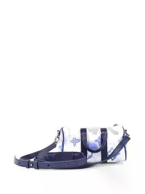 LOUIS VUITTON Keepall Bandouliere Bag Limited Edition Monogram Watercolor Canvas Xs Crossbody Bag - Blue