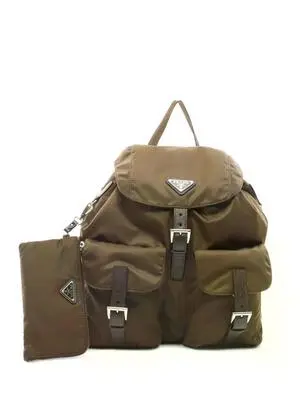 Prada Vela Re-nylon Backpack - Brown
