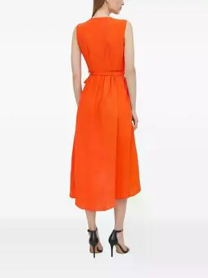 MORGAN Buckle-detail Wrap Asymmetric Dress