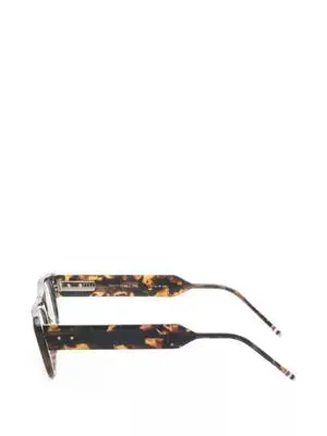 Thom Browne Tortoiseshell-effect Rectangle-frame Glasses - Brown