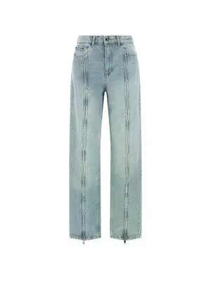 ROTATE BY BIRGER CHRISTENSEN Straight Denim Zip Jeans Light
