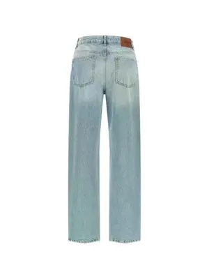 ROTATE BY BIRGER CHRISTENSEN Straight Denim Zip Jeans Light