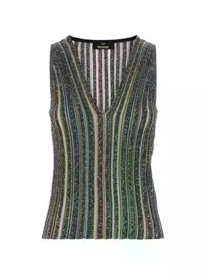 Missoni Ribbed Top With Sequins And V-neck