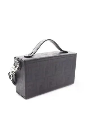Fendi 2010s Baguette Soft Trunk Zucca Clutch Bag
