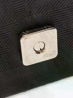 Fendi 2010s Baguette Soft Trunk Zucca Clutch Bag