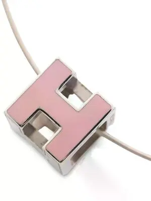 Hermès 2010s Cage D'h Ash H-cube Necklace