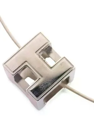 Hermès 2010s Cage D'h Ash H-cube Necklace
