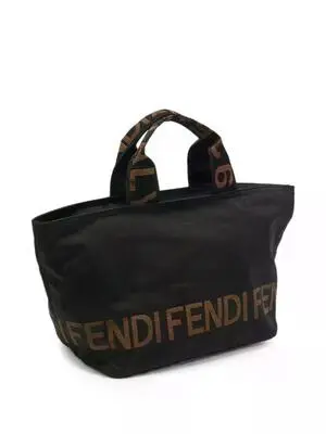 Fendi 2009 Logo-print Canvas Tote Bag