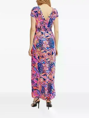 MORGAN Paisley-print Shirred Maxi Dress