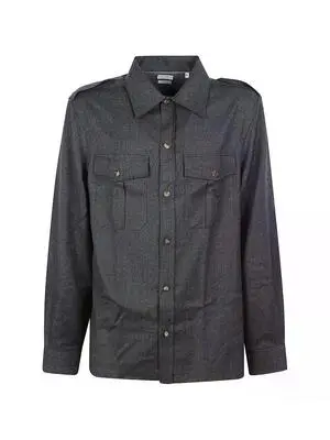 Brunello Cucinelli Epaulette Button-down Shirt - Grey