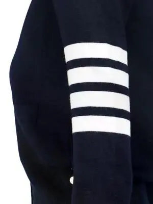 Thom Browne 4-bar Stripe Merino Wool V-neck Cardigan