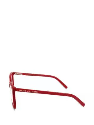 Marc Jacobs Logo-print Geometric-frame Glasses