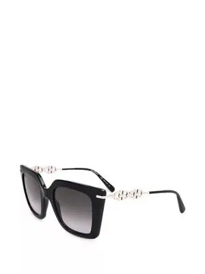 FERRAGAMO Gancini Square-frame Sunglasses - Black