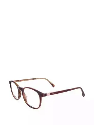 BOSS Tortoiseshell-effect Round-frame Glasses - Brown