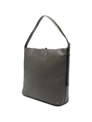 A.p.c. Maxi Vera Leather Shoulder Bag - Grey