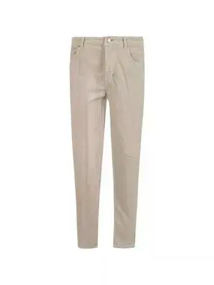 Brunello Cucinelli Corduroy-textured Trousers - Neutrals