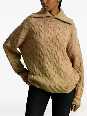 Polo Ralph Lauren Cable Knit Wide Collar Sweater