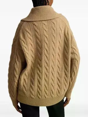 Polo Ralph Lauren Cable Knit Wide Collar Sweater