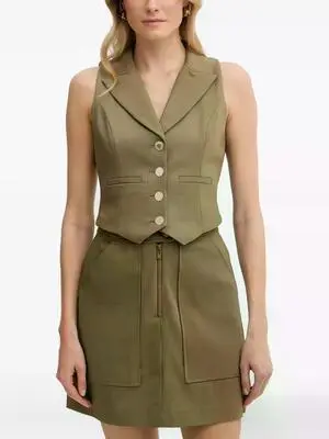 MORGAN Notched Lapel Button-up Waistcoat
