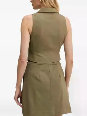 MORGAN Notched Lapel Button-up Waistcoat