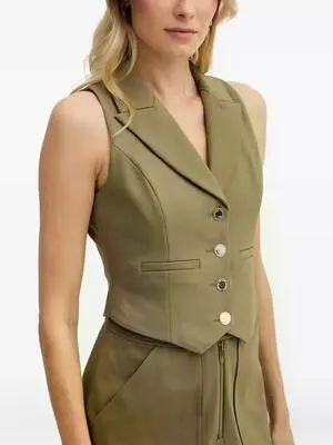 MORGAN Notched Lapel Button-up Waistcoat