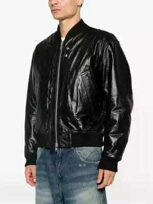 SUNFLOWER Leather Bomber Jacket