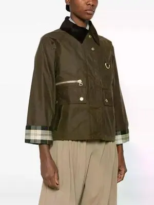 Barbour Waxed-cotton Corduroy-collar Coat