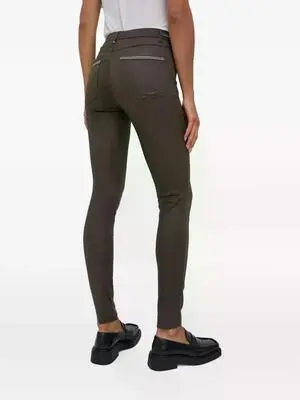 MORGAN Coated Slim-fit Trousers