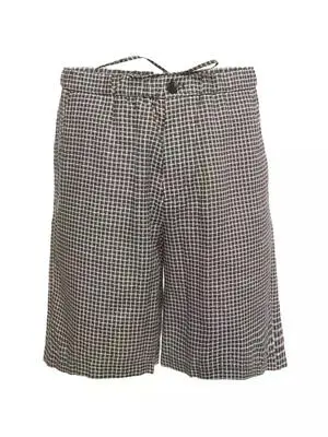 Loro Piana Checked Linen Shorts
