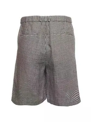 Loro Piana Checked Linen Shorts