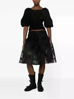 PAULINE DUJANCOURT Floral-print Ruffled Midi Skirt