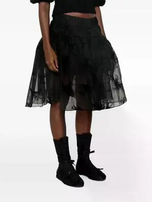 PAULINE DUJANCOURT Floral-print Ruffled Midi Skirt