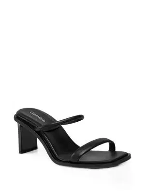 Calvin Klein Calf Leather Square-toe Sandals