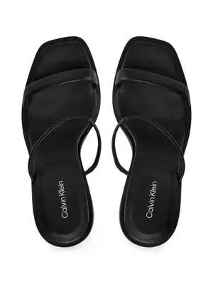 Calvin Klein Calf Leather Square-toe Sandals