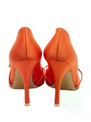 Attico Venus Lace-up Heeled Pumps - Orange